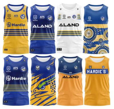Rugby Adult Tank Training Single Parramatta Eels VEST NRL Top Jersey ...