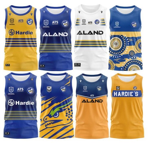 Rugby Adult Tank Training Single Parramatta Eels VEST NRL Top Jersey ...