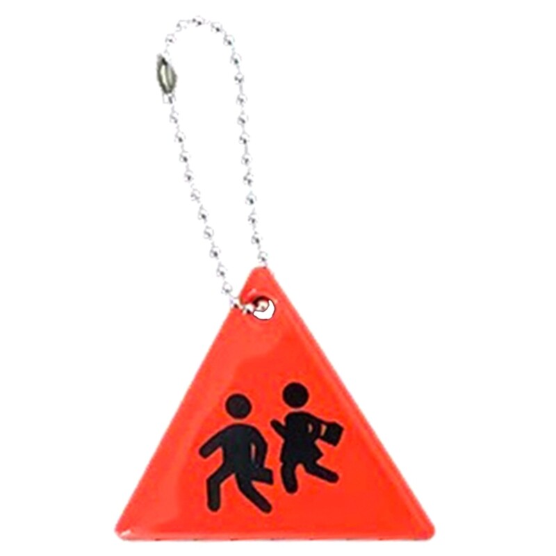 Schoolbag Keychain Triangle Keychain Night Safety Reflector Pendant | eBay