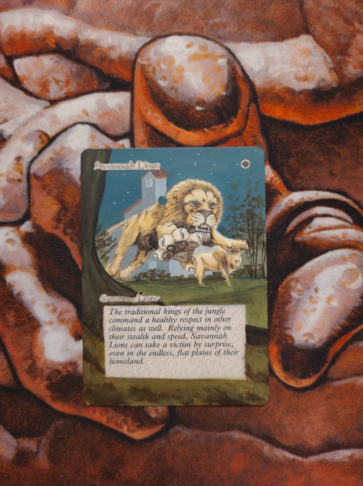 Magic the Gathering Savannah Lions #1 Hand Painted Unique Custom MTG ...