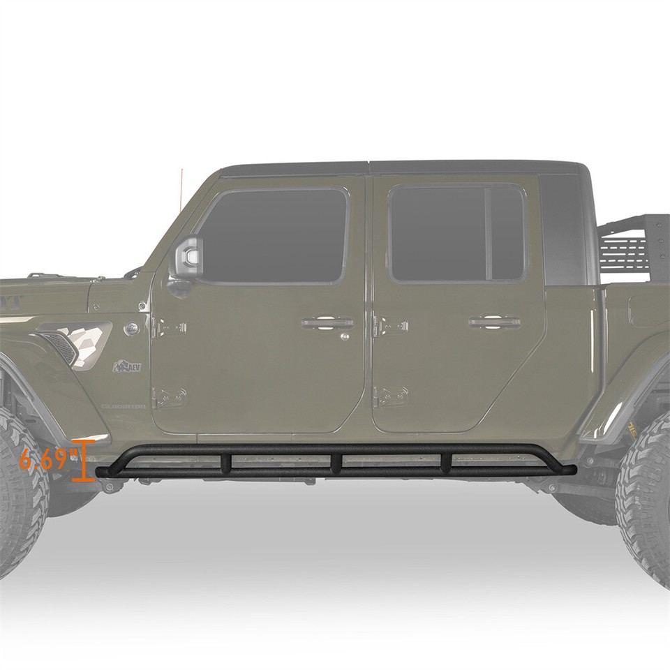 Nerf Bar Rock Sliders Step Rail Rocker Guards for Jeep Gladiator JT ...