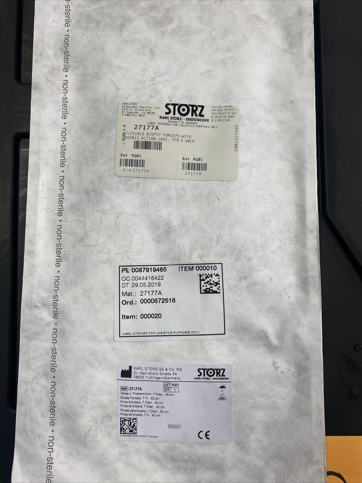 Karl Storz 27177A Biopsy Forceps 7 Fr. Double Action Jaws Flexible L ...