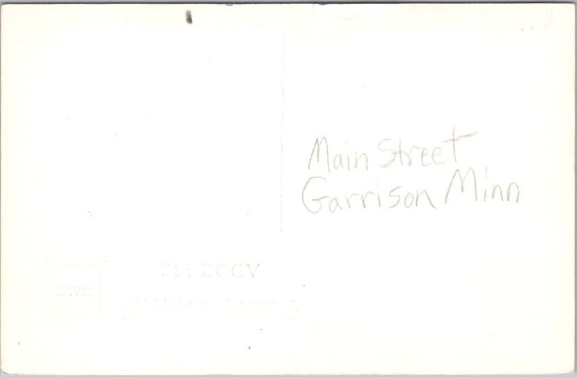 GARRISON, Minnesota Real Photo RPPC Postcard MAIN STREET Downtown Scene ...