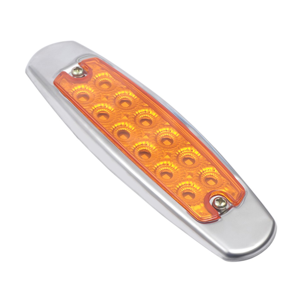 20x 12-LED Amber Heavy Truck Trailer Side Marker Clearance Lights For ...