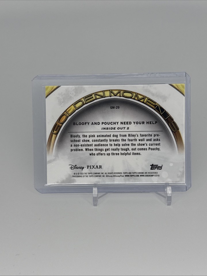 2025 Topps Chrome Pixar Gold Bloofy And Pouchy Need Your Help Inside ...