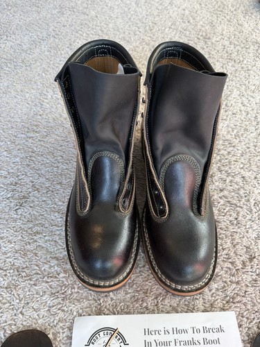 *Custom Brand New* Franks Boots HNW Black Waxed Flesh 9D | eBay