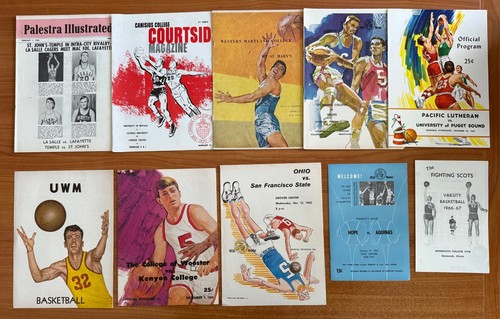 Lot of 10 - 1960s NCAA COLLEGE BASKETBALL PROGRAM PROGRAMS SPORTS ...