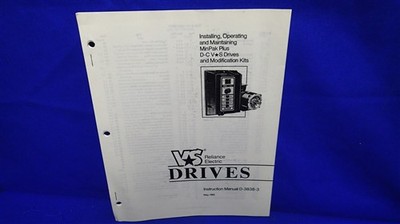 VS RELIANCE ELECTRIC DRIVES INSTRUCTION MANUAL D-3838-3 | eBay