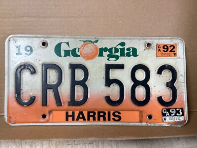 Vintage 1996 Harris Co. Georgia License Plate | eBay