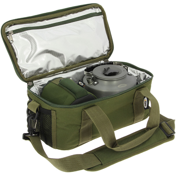 FISHING BREW BAG COOKING SET WITH GAS STOVE KETTLE CUTLERY BAG NGT ...