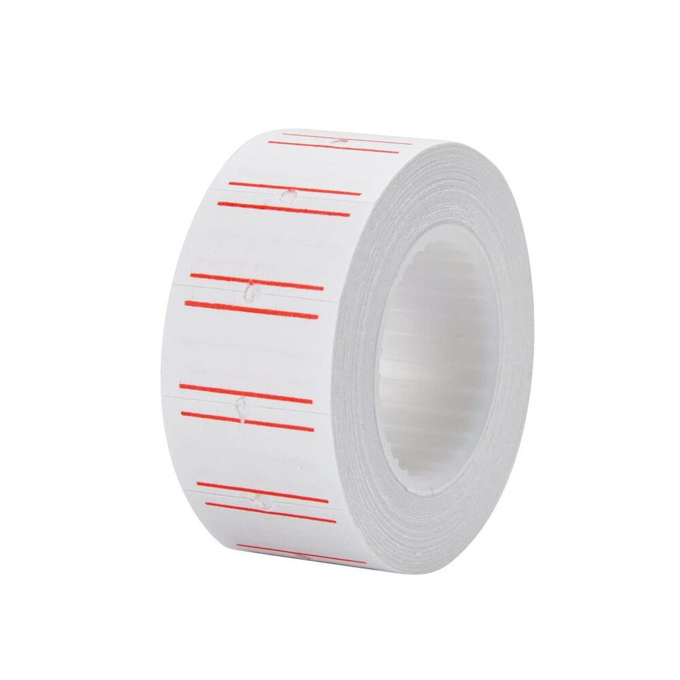 US 10 Rolls 6000 Pcs White Price Paper Tag Sticker Gun Labels Refill ...