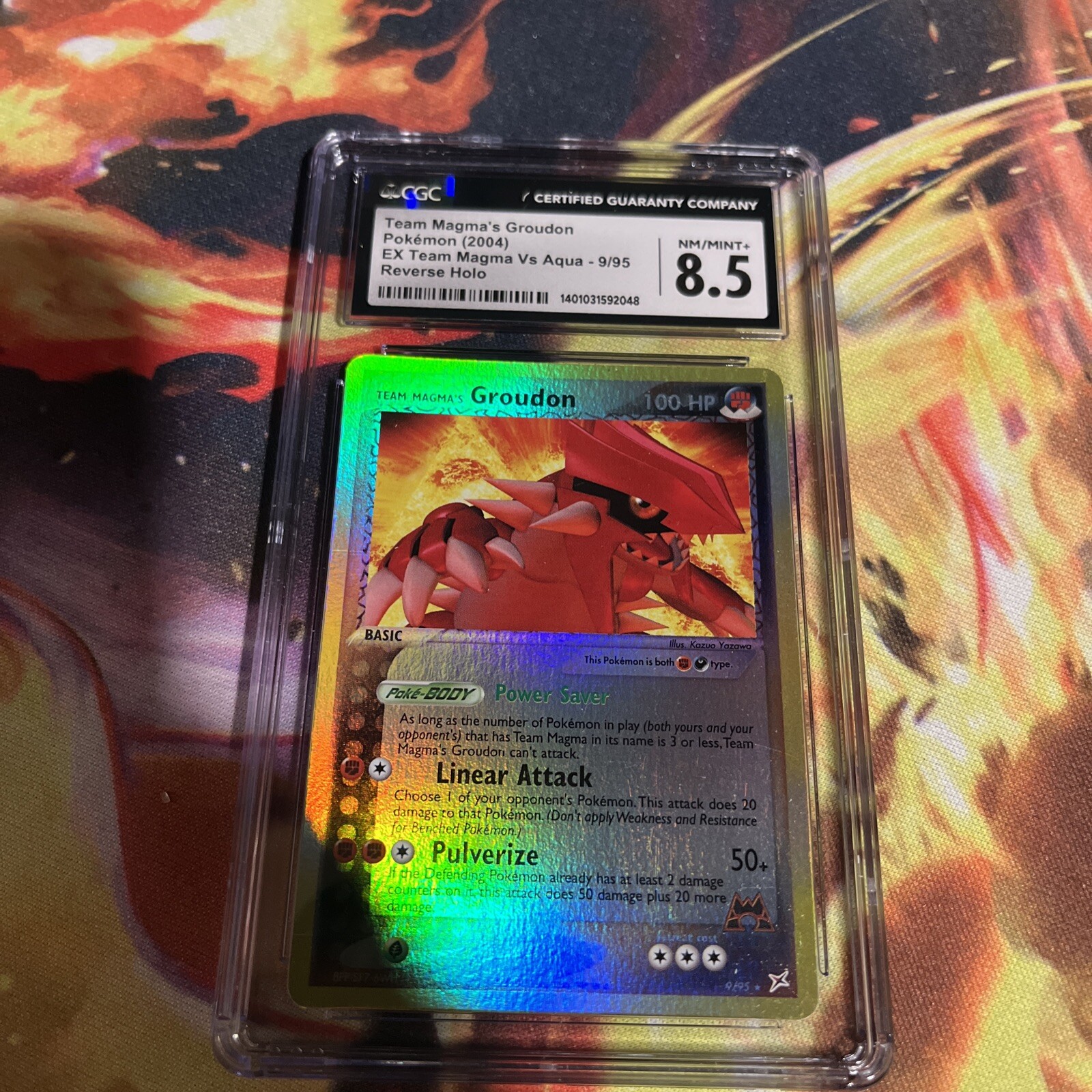 TEAM MAGMA'S GROUDON Pokémon Card Reverse Holo EX MAGMA VS AQUA Set 9/ ...