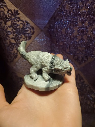 Carved Taiji Stone Wolf Statue Figure | eBay