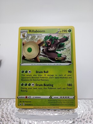 Rillaboom 015/202 Sword & Shield Base Set Regular Rare Pokemon Card | eBay