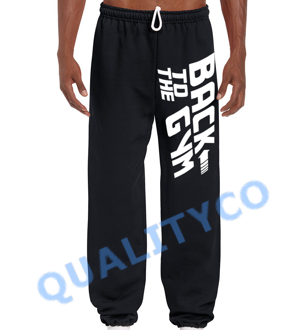 Men's Back To The Gym Sweatpants Training Beast MMA Fitness Workout ...