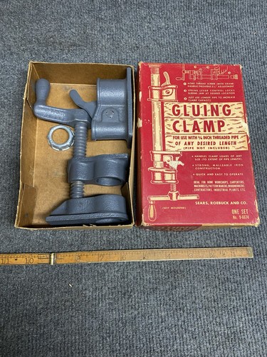 NOS NEW Sears Craftsman Gluing Clamp for 3/4” Pipe Model 96674 Made In ...