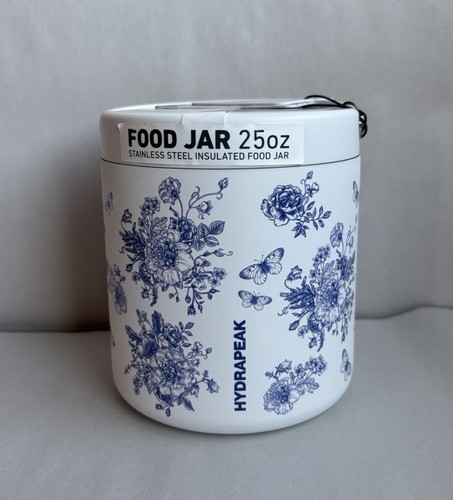 Hydrapeak Insulated Food Jar 25 oz - Blue Butterflies & Flowers | eBay