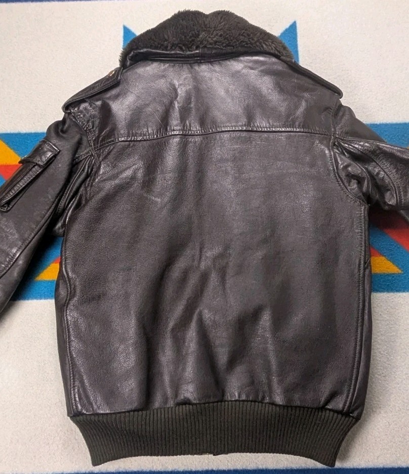 Vintage Wilson's Leather Bomber Jacket Aviator Flight Sherpa Removable ...