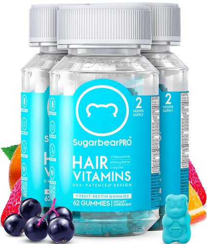 Sugarbear Hair Vitamin Gummy 6 Month Supply Extra Strength Biotin 6000mcg, Gr... | eBay