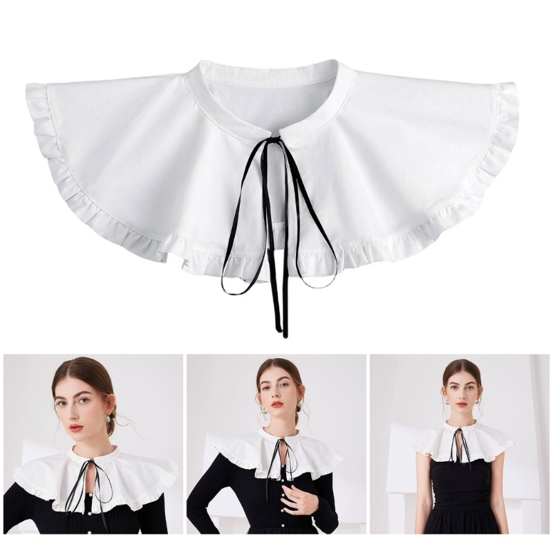 Ruffle Faux Collar Decorative Collar Women Clothing False Collar Blouse ...