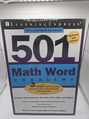 501 Math Word Problems: Practice Questions For The SAT, ACT, GRE, and GMAT | eBay
