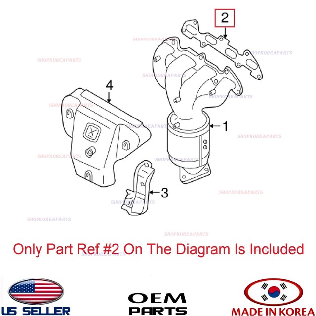 HYUNDAI OEM 01-11 Accent Exhaust-Manifold Gasket 2852126600 for sale ...