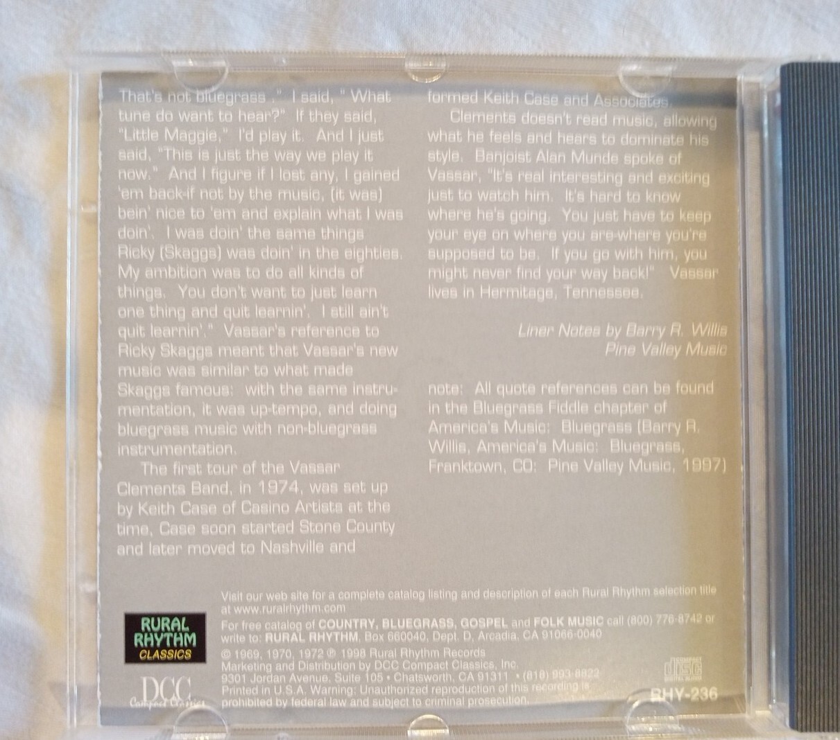 20 Fiddle Tunes & Waltz Favorites by Vassar Clements (CD, May-2000 ...