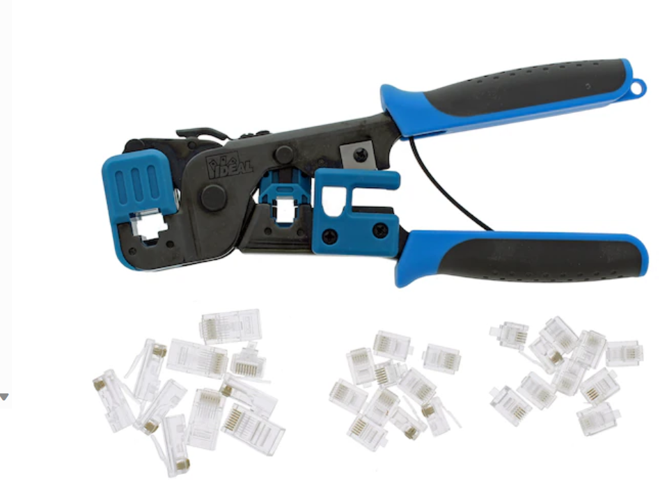 NEW OEM 33-700 IDEAL Datacomm RJ45/RJ11 Modular Plug Kit Data Crimper ...