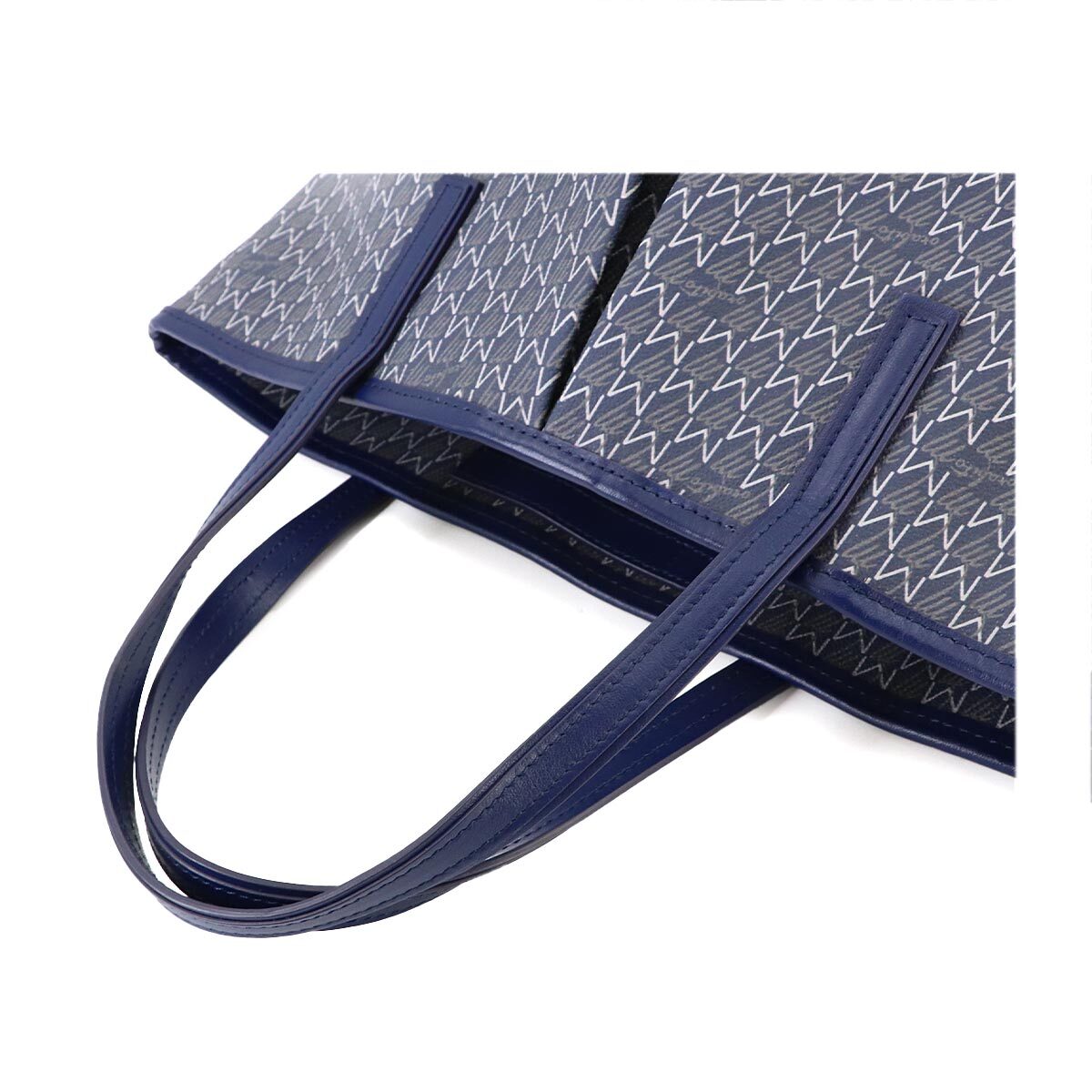 MORABITO Autograph Tote Bag PM PVC Leather Navy Purse 90230175 | eBay