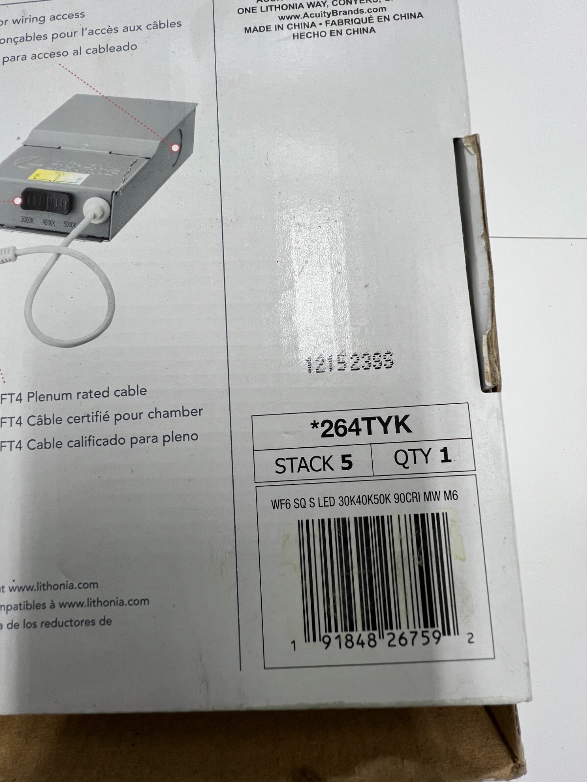 Lithonia LED Recessed Wafer Downlight WF6 SQ S LED 30K40K50K 90CRI MW ...