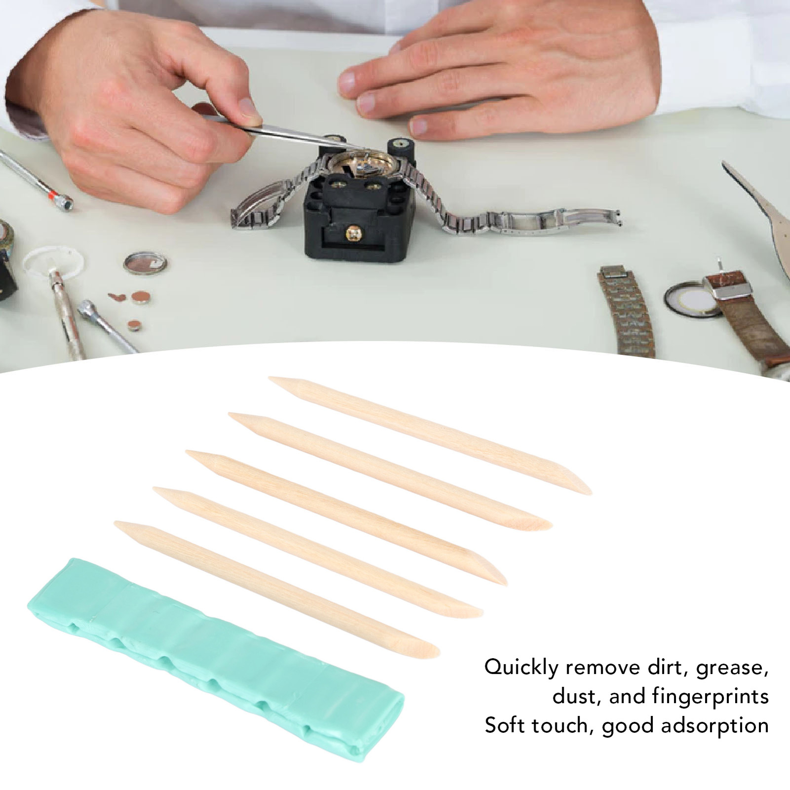 Watch Cleaning Clay Bar Movement Adhesive Putty Watches Dial Dust Dirt ...