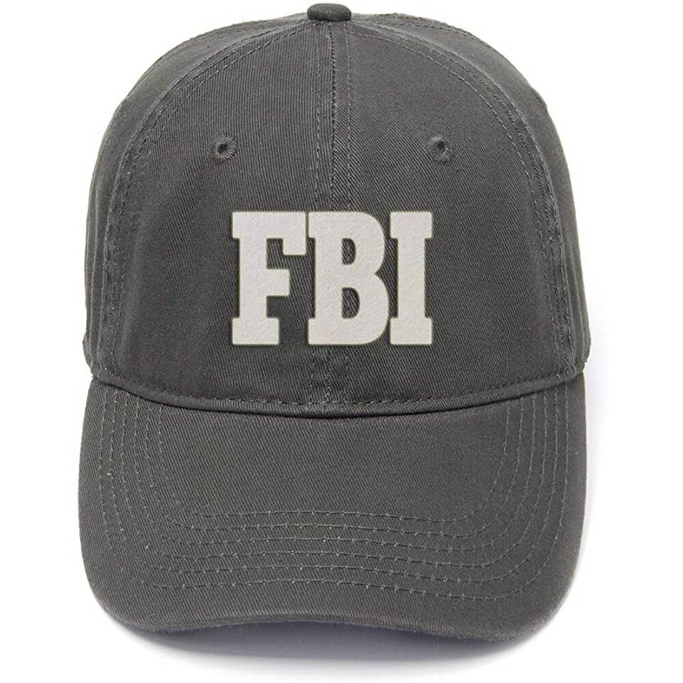 Baseball Cap Unisex Hip Hop Flock Printing for FBI Federal Agent Cotton ...
