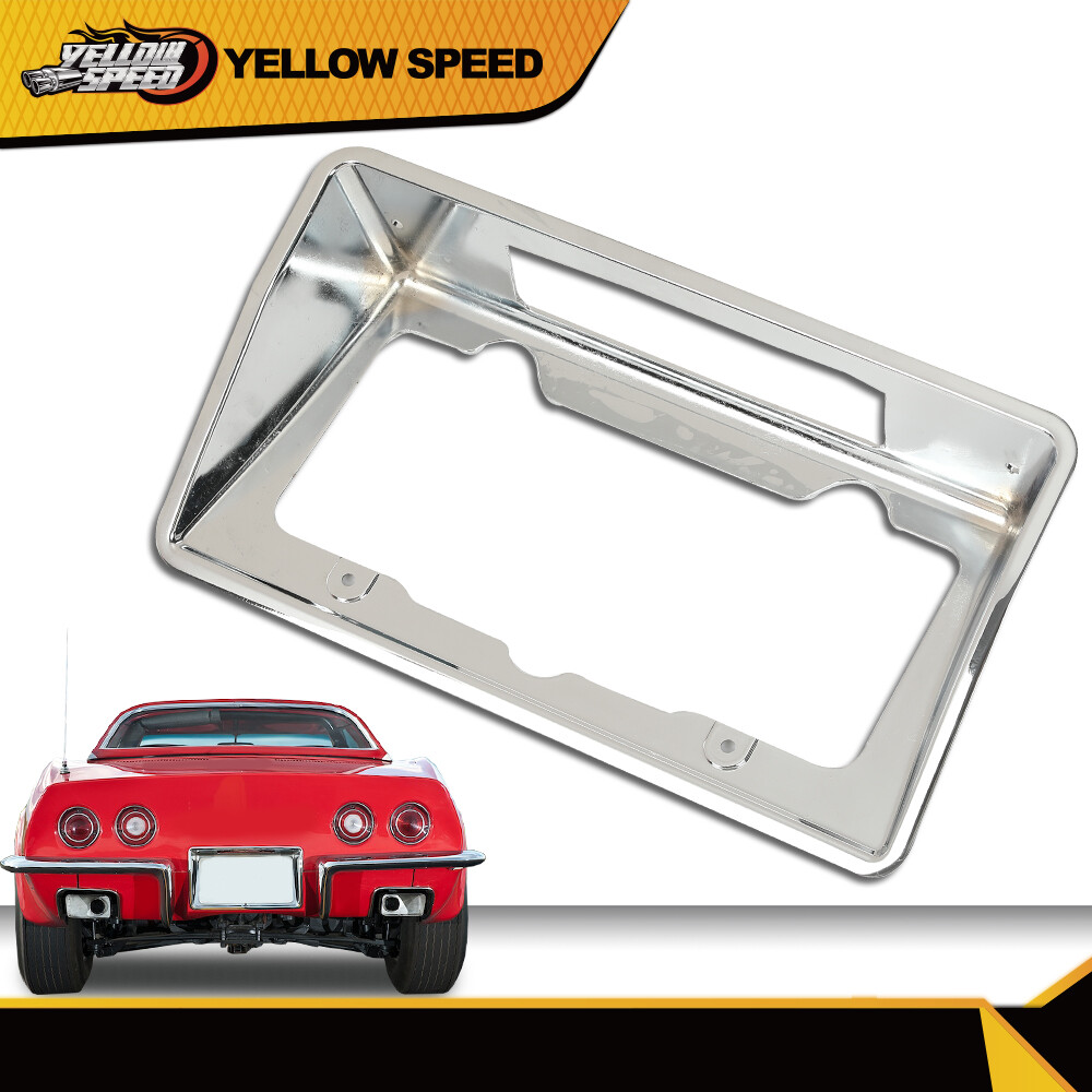 Fit For 1968-1973 Corvette Rear License Plate Bezel Housing Chrome NEW ...