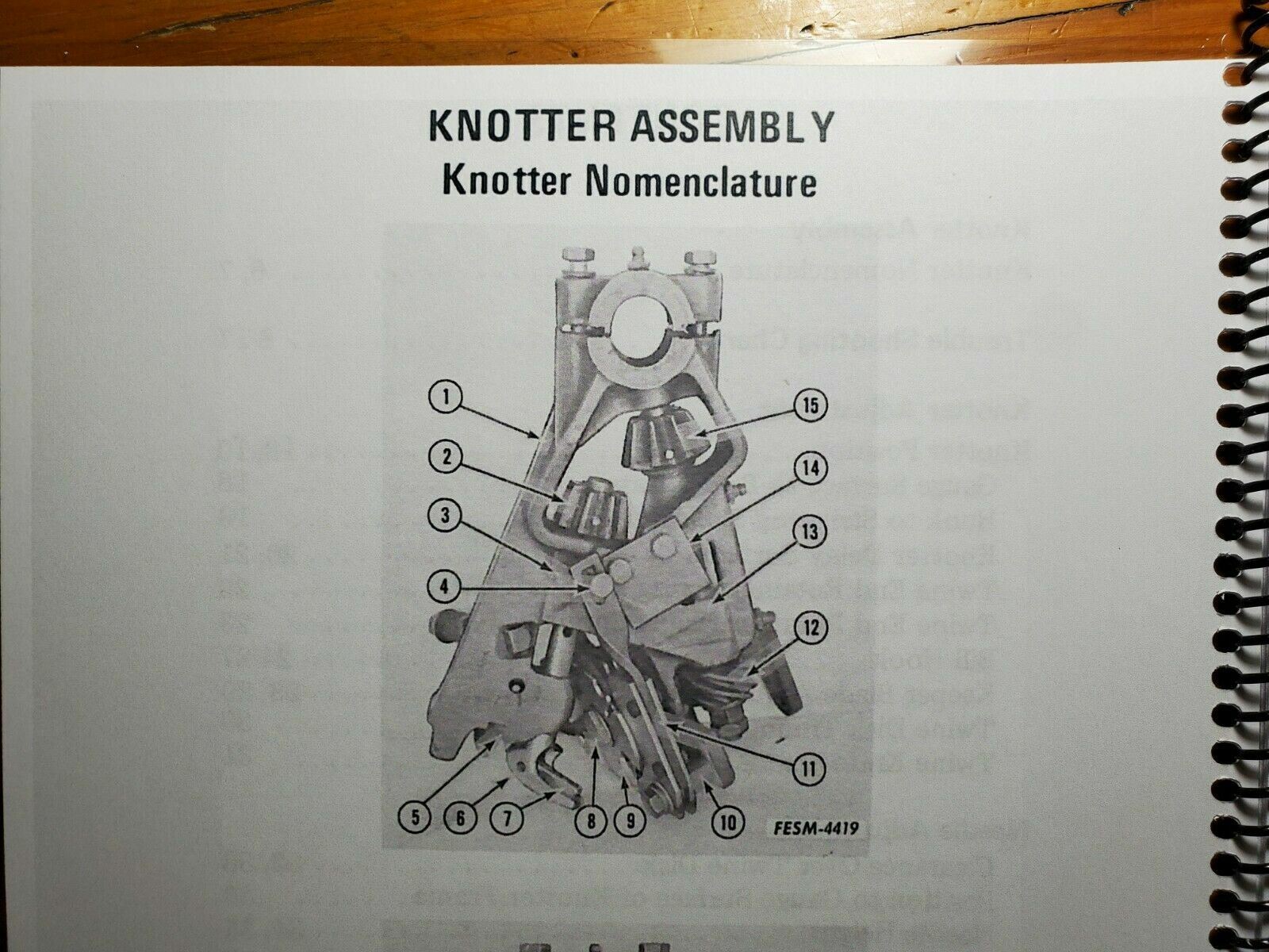 IH International 420 430 440 Baler All Twine Knotter Service Manual Gss ...