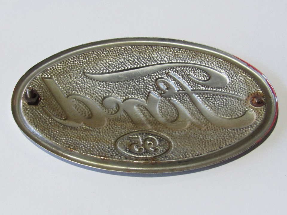 Antique Ford 95 Oval Embossed 1938-1939 Metal Emblem RARE Original ...