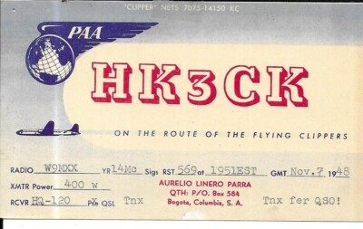 QSL 1948 Colombia Stamp radio card | eBay
