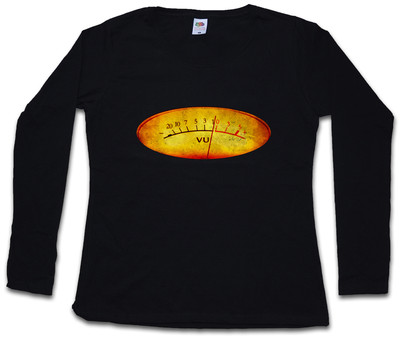 VU VOLUME UNITS METER I WOMEN LONG SLEEVE T-SHIRT Velvet Decibel Music ...