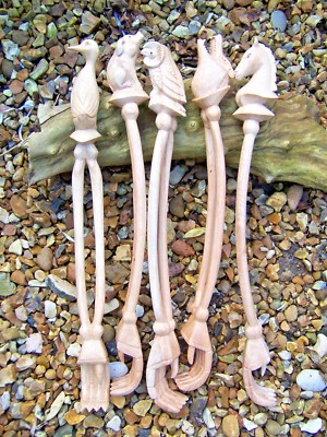 Fair Trade Hand Made Carved Wooden Back Scratcher Massager Animal Horse ...