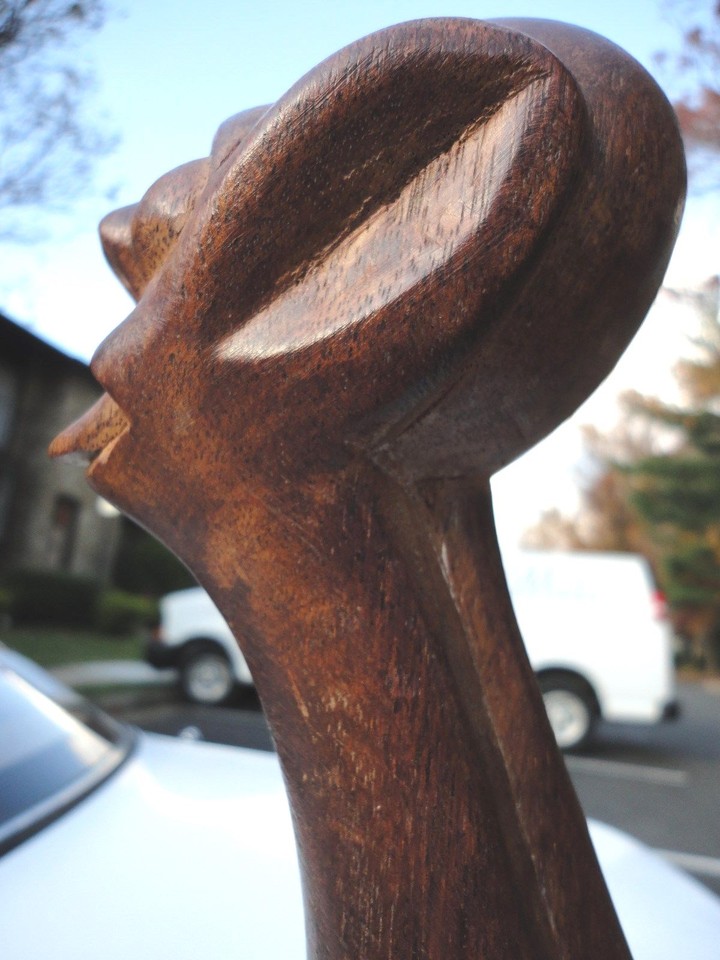 African Hand carving wood doll statue kuba style Pregnant woman Art ...