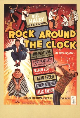 Bill Haley and His Comets Rock Around the Clock Movie Poster on French ...