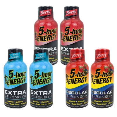5 Hour Energy Drink Shots, Sugar Free, CHOOSE YOUR FLAVOR, 2 Pack | eBay