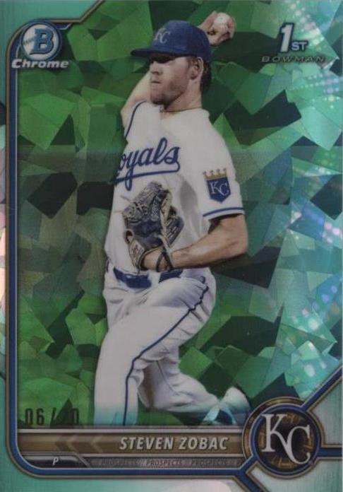 2022 Bowman Chrome Draft Sapphire Edition - Steven Zobac #BDC-101 Aqua ...