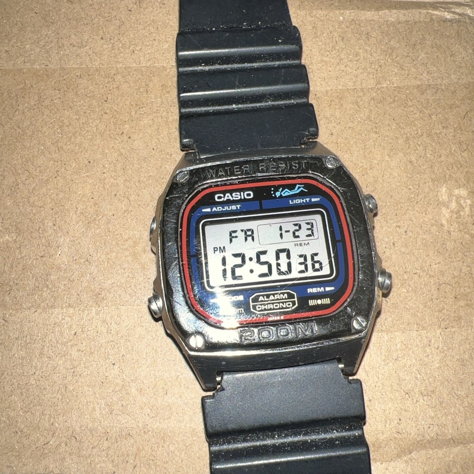 CASIO 1980’s Vintage Divers DW-1500 (690) Japan 37mm LCD Watch -WORKING ...
