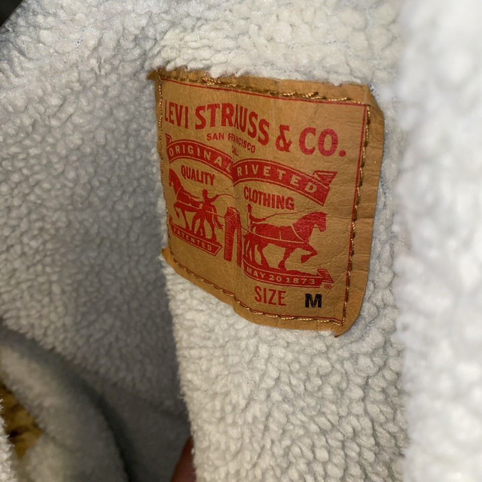 New Levi’s Men’s Type III Sherpa Trucker Jacket 163650044 Mustard ...