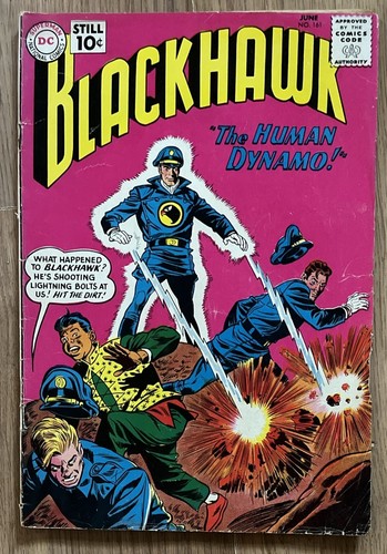 BLACKHAWK #161 THE HUMAN DYNAMO LADY BLACKHAWK APPEARANCE DC COMIC BOOK ...