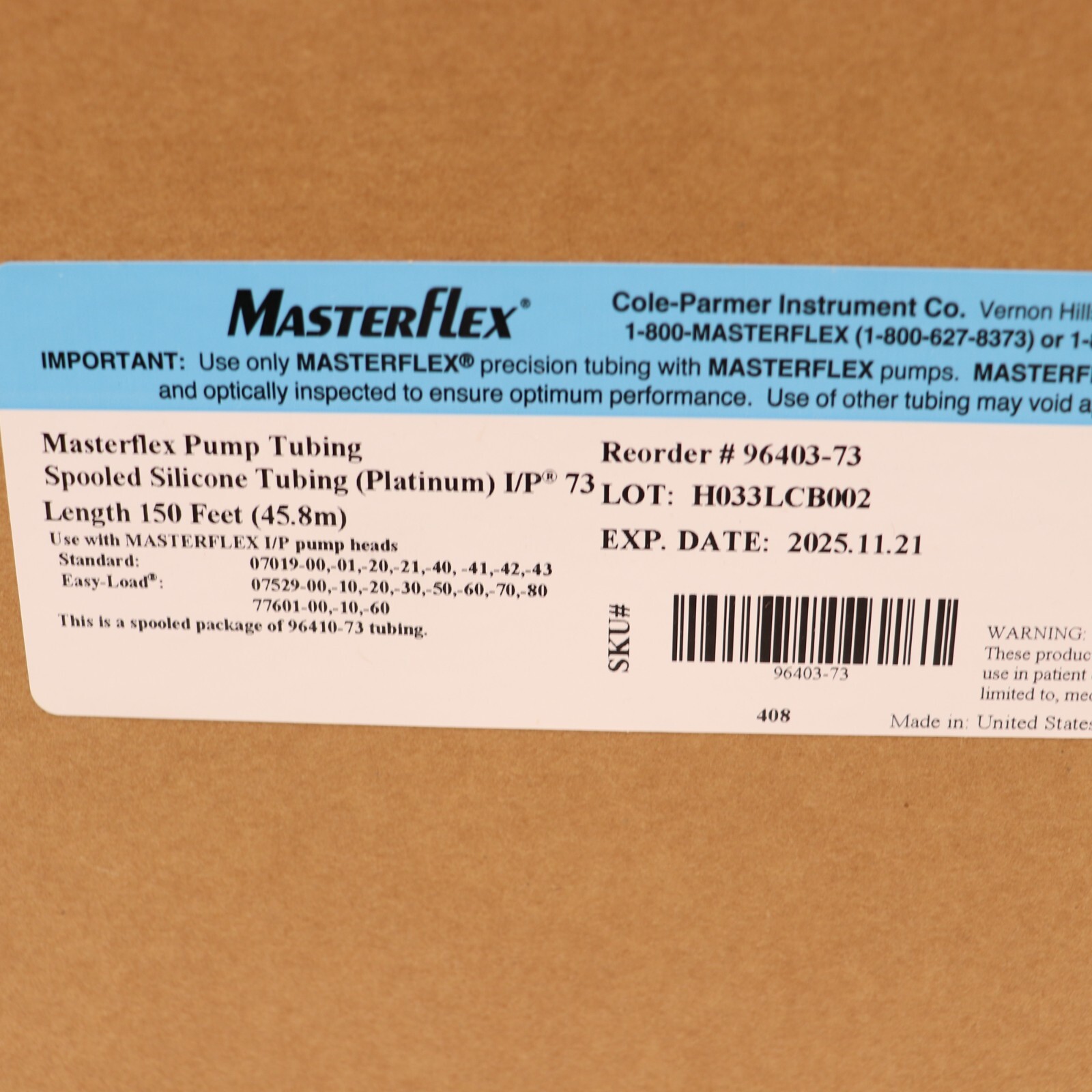 Masterflex Precision Peristaltic Pump Tubing I/P 26 73 82 | eBay