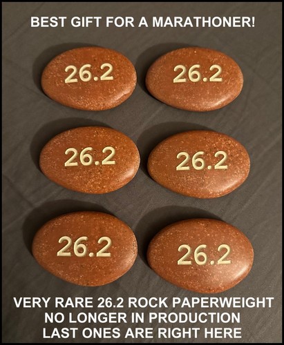 26.2 Mile Marathon Runner Rock Paperweight Finisher Medal Sticker ...