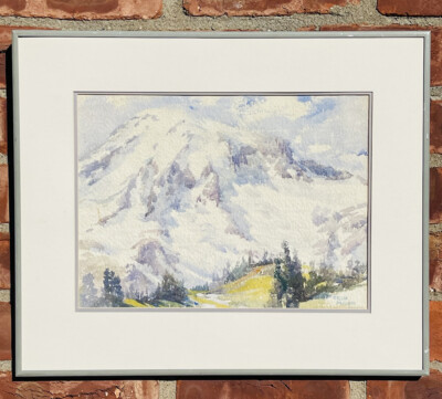 Native American Portrait Artist Frederic Mizen Signed Watercolor Of Mt ...