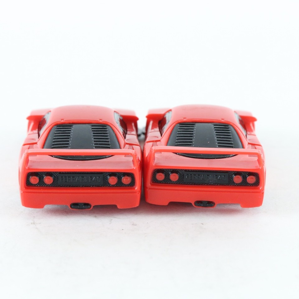 Lot Of 2 Tyco TCR Ferrari F40 Gt #9 Red HO Slotless Slot Cars Chassis ...