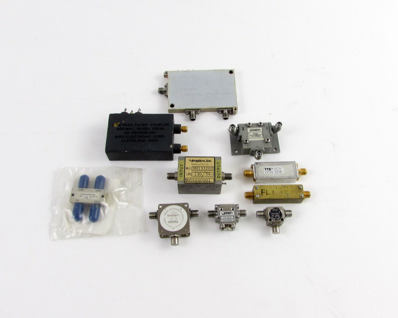 Lot of (10) Microwave Devices - Filter, Power Divider, etc. - Merrimac ...